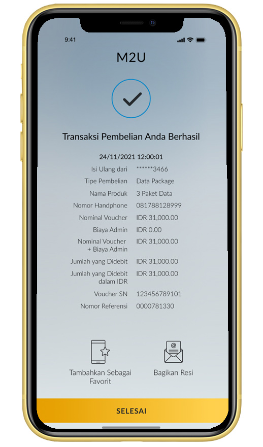 Panduan Pembelian Pulsa Prabayar dan Paket Data via M2U ID Web.